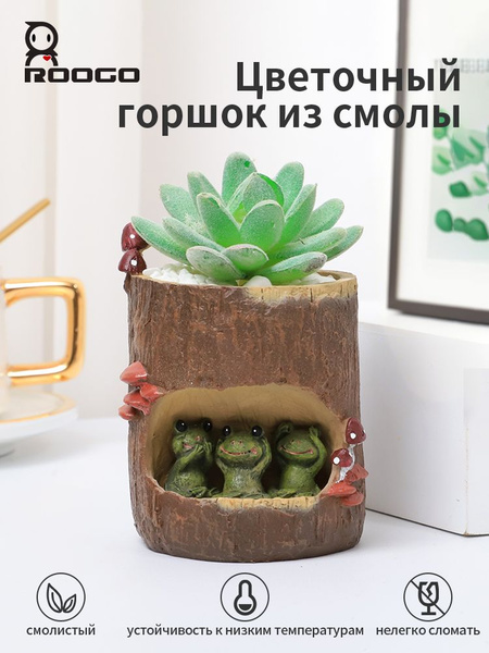 ROOGO Горшок для цветов, 8 см х 6.5 см х 6.5 см, 0.3 л, 1 шт купить на ...
