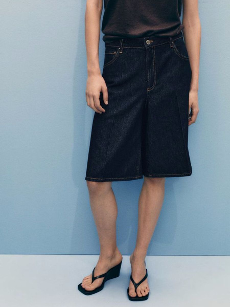 Шорты Женский MANGO синий, размер 38 Хлопок купить c доставкой на OZON по низкой цене (2067694552)