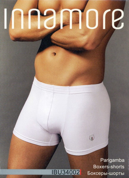 Трусы Мужской Innamore боксеры Хлопок, Эластан белый, размер 52 Средняя Китай Повседневный ...