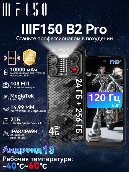 Смартфон IIIF150 B2 Pro 256 ГБ 24 ГБ Черный 6.8 IPS B2 Pro купить c ...
