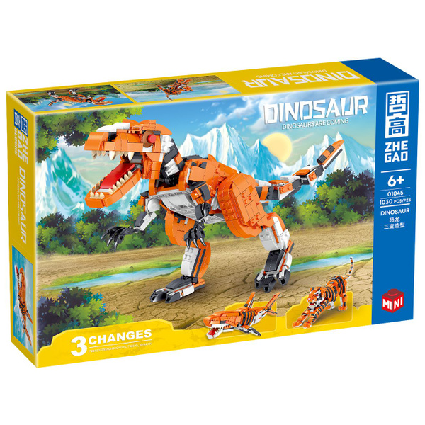 Конструктор Zhe Gao Blocks, тигр, акула, динозавр - купить с доставкой ...