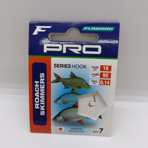 Готовый поводок Flagman Pro Roach Skimmers Hooks №16 7шт купить на OZON по низкой цене (1086934898)