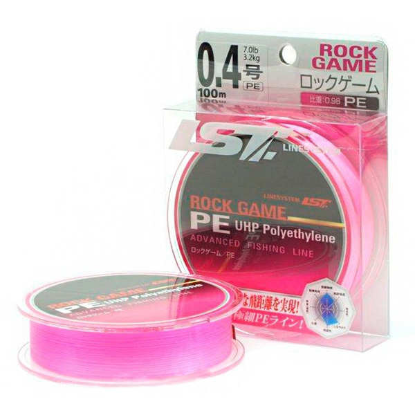 Монофильная леска для рыбалки LINESYSTEM Шнур Rock Game PE 100m pink, 1 шт. по 100 м купить c ...