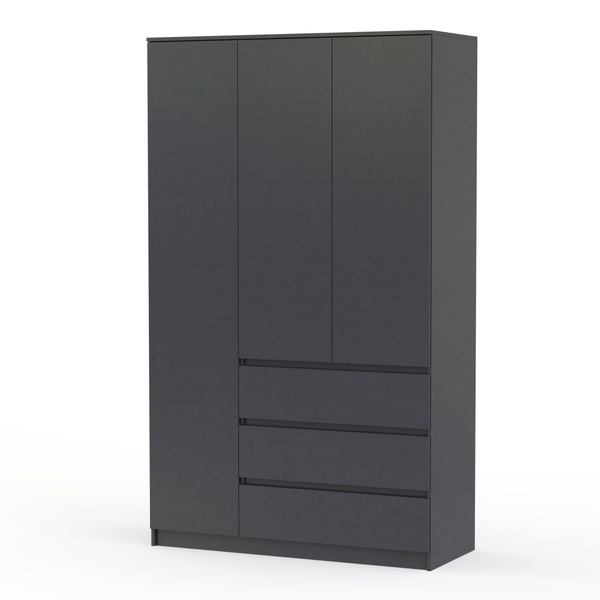 Шкаф распашной Bestmebel Мальм 3 с ящиками 120x50x200 см купить C