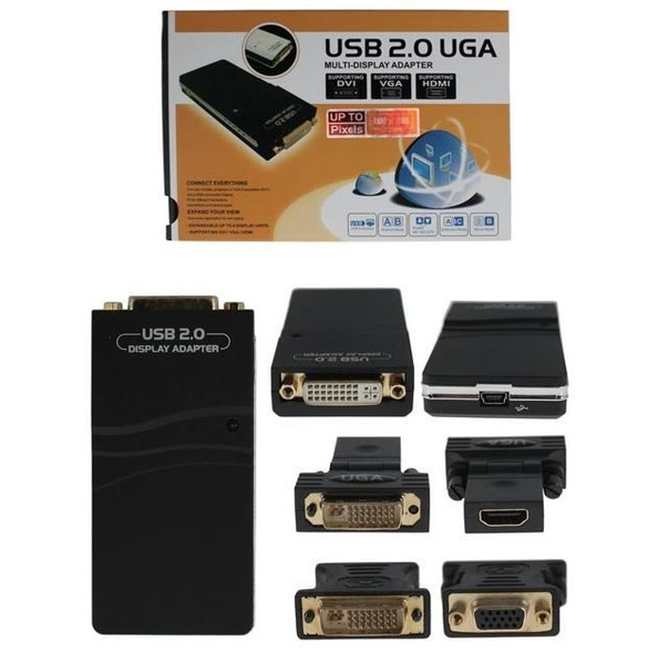 Подключаемый видеоадаптер USB 2.0, мульти дисплей, мультипереходник для ...