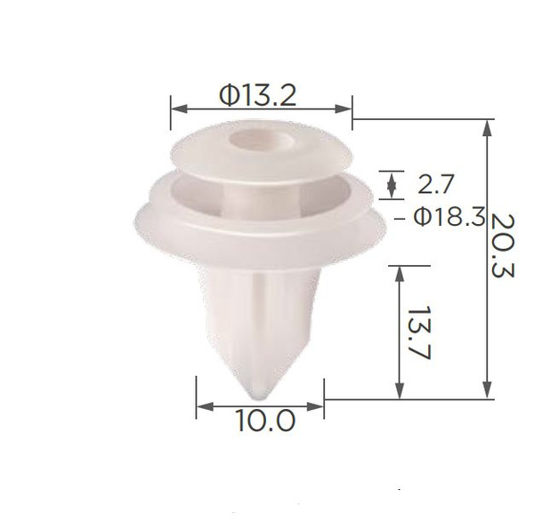 Клипса крепежная автомобильная, 10 шт. купить по выгодной цене в ...