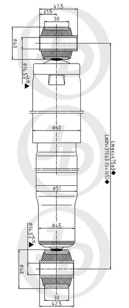 Амортизатор газомасляный задний /349166/ Хендай / КИА HY Grand Starex/H ...