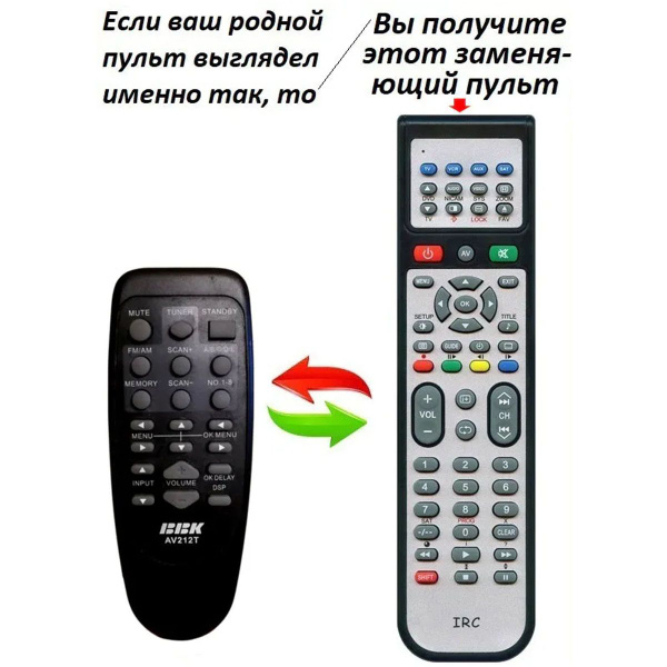 Заменяющий пульт для усилителя BBK AV212T - купить с доставкой по выгодным ценам в интернет ...