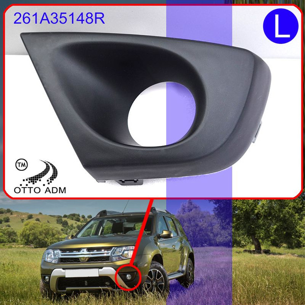 Накладка ПТФ для Рено Дастер, Решетка, рамка в бампер левая для Renault ...