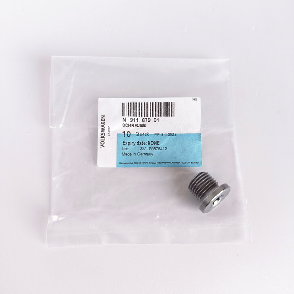 Пробка сливная масляного поддона VAG N91167901 Audi, VW, Skoda, Seat ...