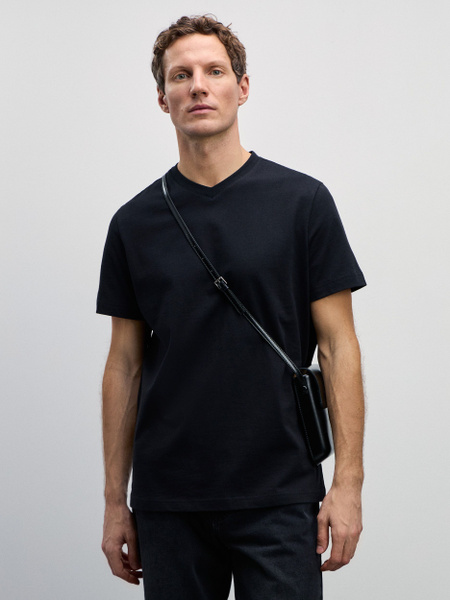 Футболка Zarina, размер 52, цвет черный, 100% хлопок - купить по выгодной цене в интернет ...