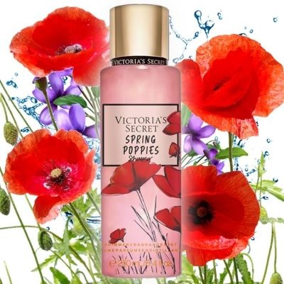 Victoria's Secret Парфюмированный спрей для тела Spring Poppies Shimmer ...