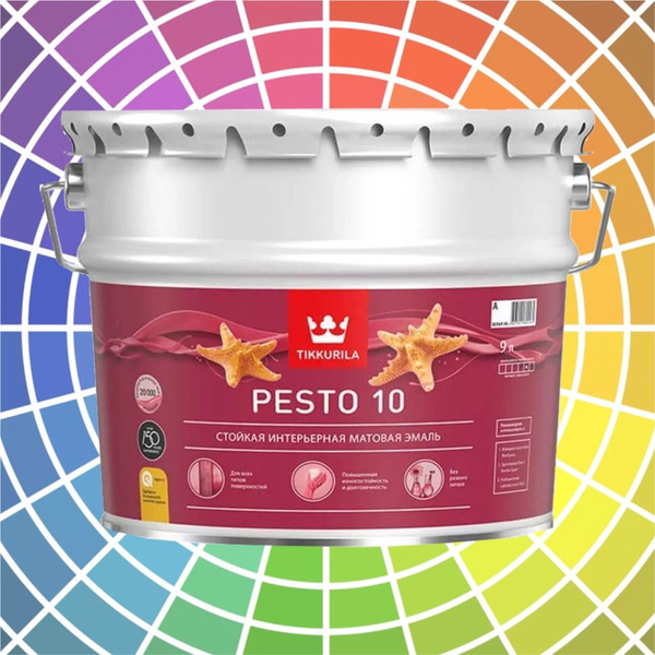 Характеристики Универсальная интерьерная эмаль Tikkurila Pesto 10 для ...