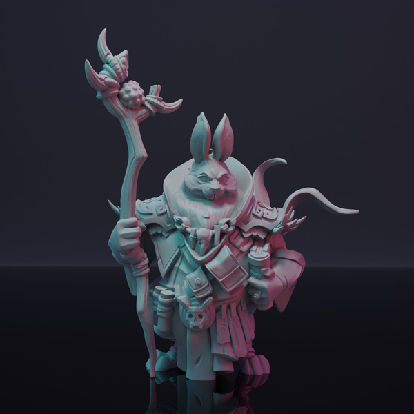 Миниатюра "Зайцегон Друид, Маг, Колдун, Жрец" (Harengon, Rabbitfolk ...