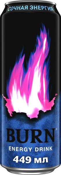 Энергетический напиток Burn Сочная энергия, 0,449 л - купить с доставкой по выгодным ценам в ...
