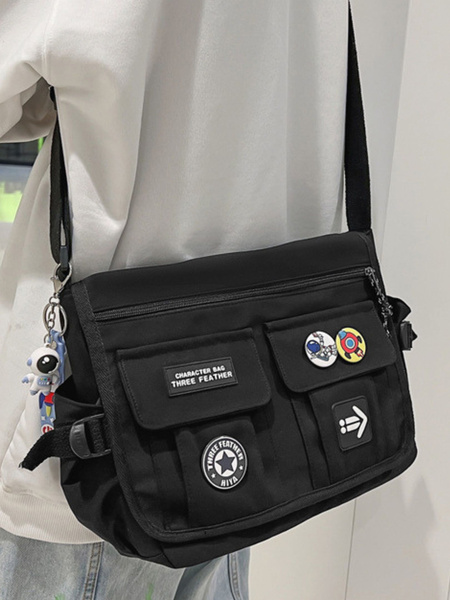 Сумка почтальонка школьная подростковая шоппер через плечо большая для ...