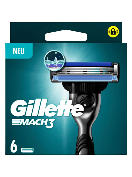 Сменные кассеты для мужских бритв Mach3 Gillette - купить с доставкой ...