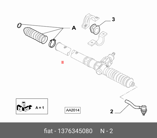 Рулевой наконечник прав Fiat Alfa Lancia 1376345080 - Fiat/Alfa/Lancia ...