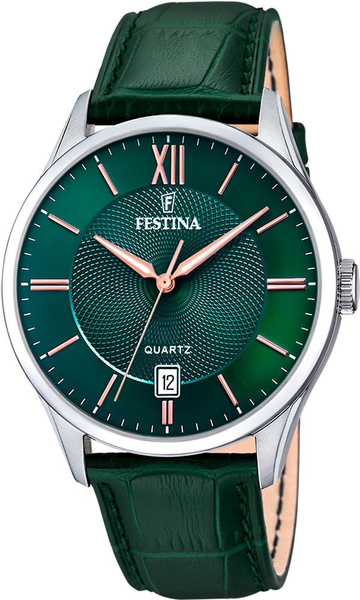 Испанские кварцевые часы Festina Classics F20426/7 на браслете из кожи ...