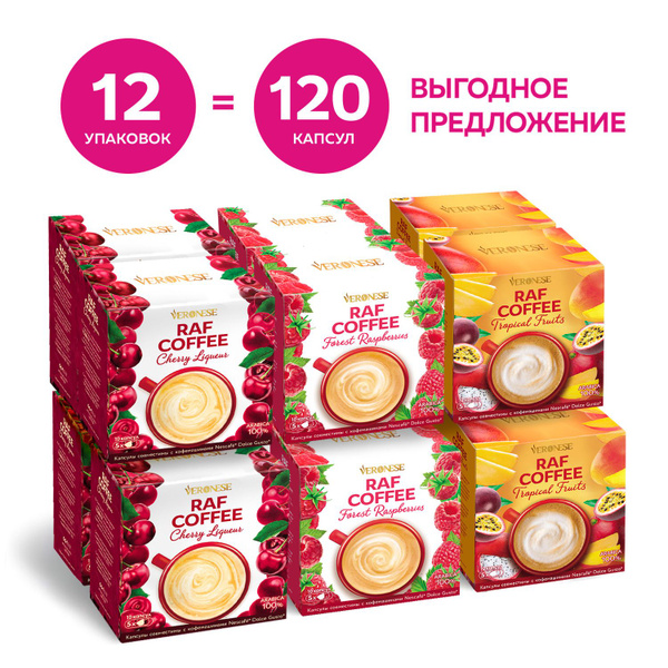 Характеристики Набор кофе в капсулах RAF, для кофемашины Nescafe Dolce ...