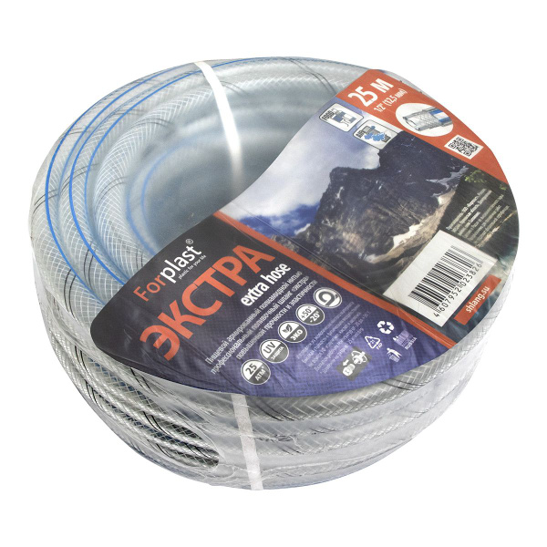 Шланг поливочный Forplast Шланг ПВХ ЭКСТРА_1/2", ПВХ (поливинилхлорид ...