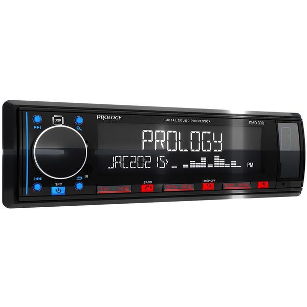 Автомагнитола Prology CMD-330 1DIN 4x55Вт BT4.2 AUX DSP ПДУ RDS ...