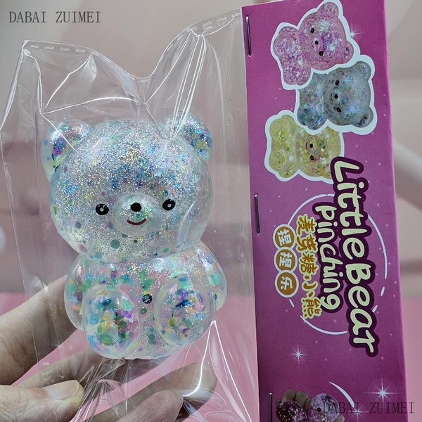 Игрушка Для Снятия Стресса "Милый Медведь" Squishy Gold Sequins ...