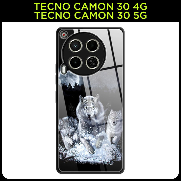 Стеклянный чехол на Tecno Camon 30 4G/Tecno Camon 30 5G / Текно Камон ...