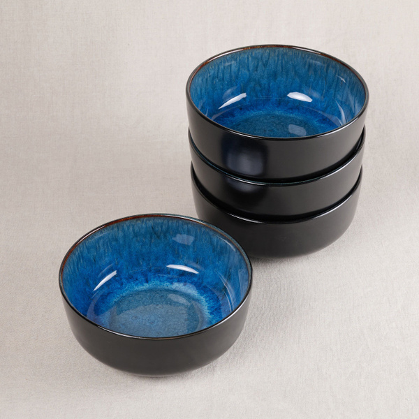 MIXOM Набор салатников 450 мл 4 шт черный купить на OZON по низкой цене (1584947694)