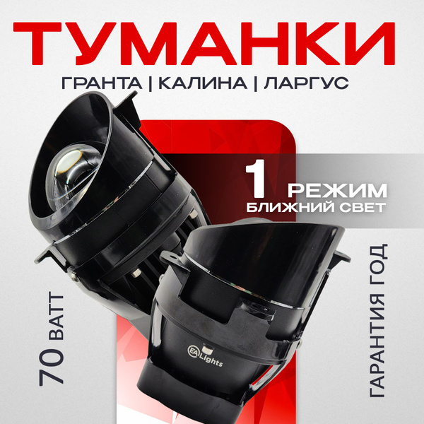 Характеристики Противотуманные фары линзованные Лада Калина Гранта ...