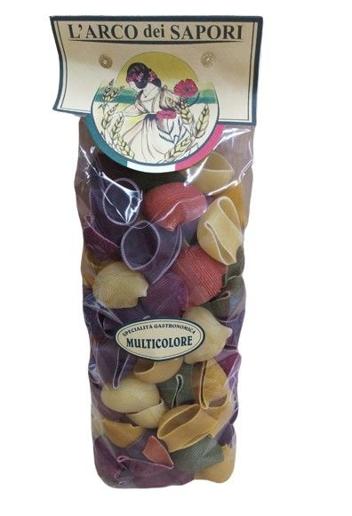 Паста Ракушки Пипетони 5 вкусов 500 г, Multicolore Pastificio Curti ...