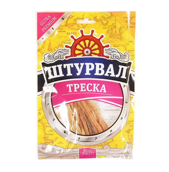 Треска Штурвал солено-сушеная 36 г, Россия - купить с доставкой по ...