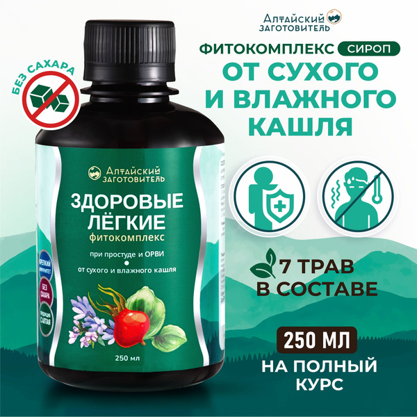 Сироп От сухого и влажного кашля, при простуде и ОРВИ, 250 мл ...