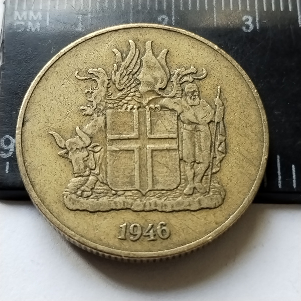 Исландия 2 кроны 1946. Редкая монета, тираж 1086.000 шт. XF - купить в интернет-магазине OZON с ...