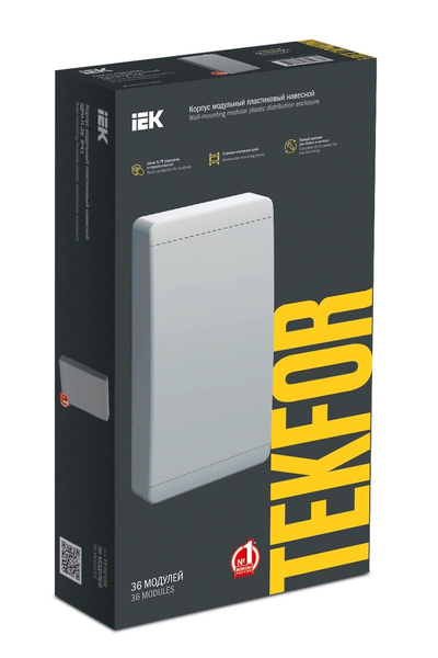 Щит распределительный навесной IEK Tekfor C IP41 на 36 модулей с глухой дверцей (ЩРН-П-36 ...
