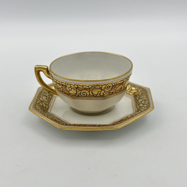 Кофейная пара, фарфор, роспись, Limoges, Франция, 1900-1938 гг. купить по низким ценам в ...