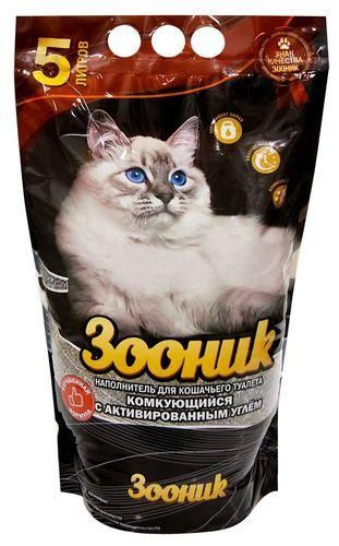 Зооник Наполнитель комкующийся с углём 5л купить на OZON по низкой цене ...