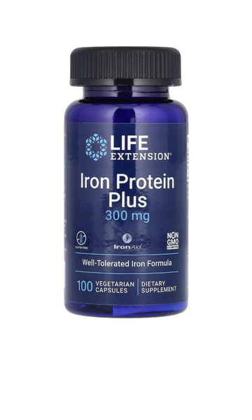 Железо LIFE EXTENSION Iron Protein Plus 300 mg 100 капсул купить на ...
