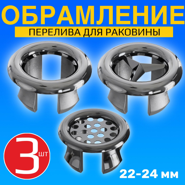Обрамление перелива для раковины, заглушка для перелива ударопрочная ...