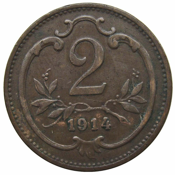 Старинная монета Австрии 2 геллера 1914 г. - купить в интернет-магазине OZON с быстрой доставкой ...
