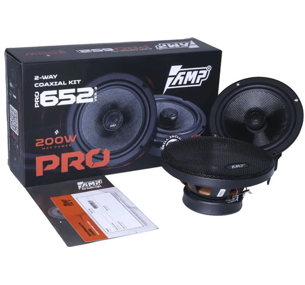 Колонки для автомобиля AMP PRO 652, Коаксильная акустика 16,5 см ...