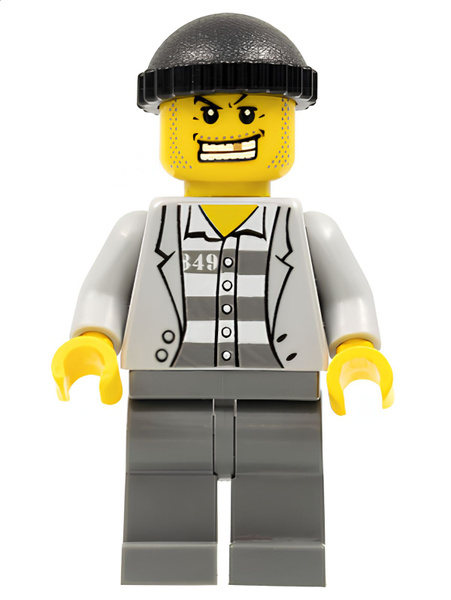 Минифигурка Lego Police - Jail Prisoner Jacket over Prison Stripes ...