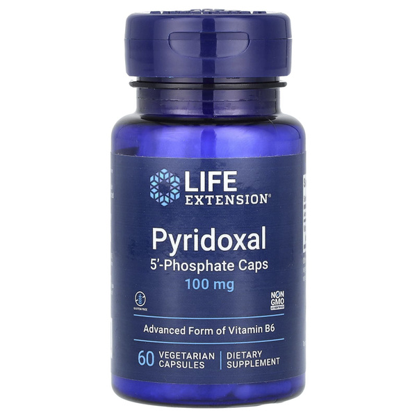 Life Extension Витамин B6, Пиридоксаль-5-фосфат, Pyridoxal 5-Phosphate ...