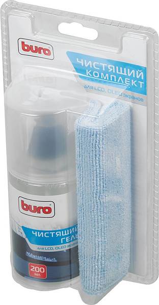 Чистящий набор для экранов ЖК (салфетка, гель) Buro 200мл BU-GLCD ...