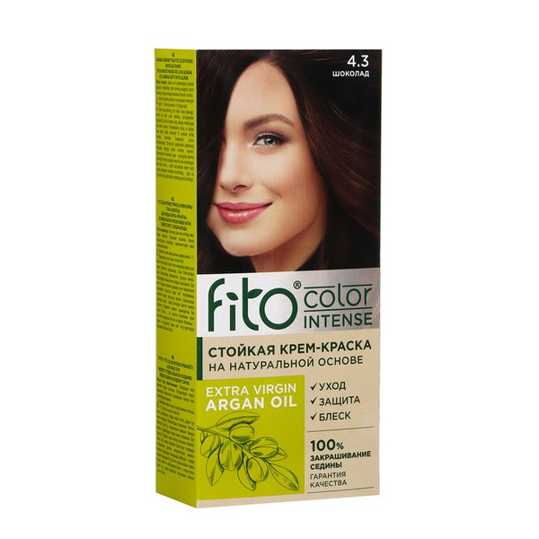 Характеристики Стойкая крем-краска для волос Fito color intense тон 4.3 шоколад, 115 мл ...