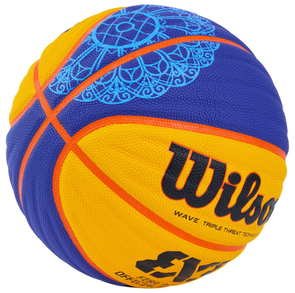 Мяч баскетбольный Wilson 3x3, 6 размер, желтый, темно-синий купить по ...
