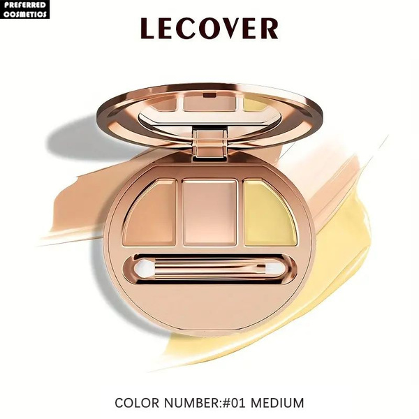 Трехцветная цветовая палитра консилеров Lecover-полностью скрывает ...