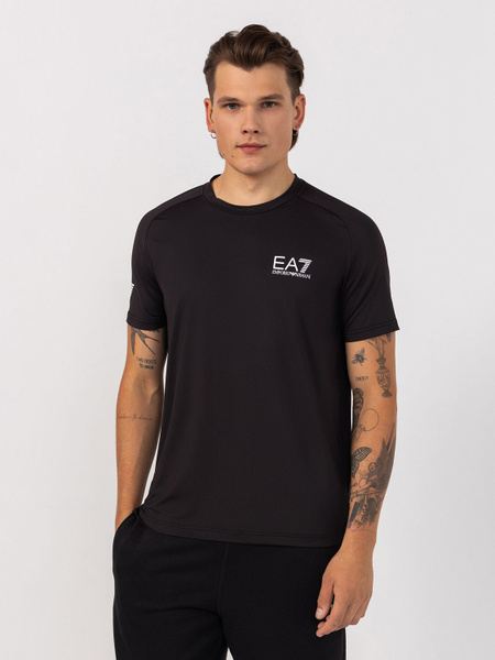 Футболка EA7, размер 48, 50, цвет черный, полиамид 92% эластан 8% - купить по выгодной цене в ...