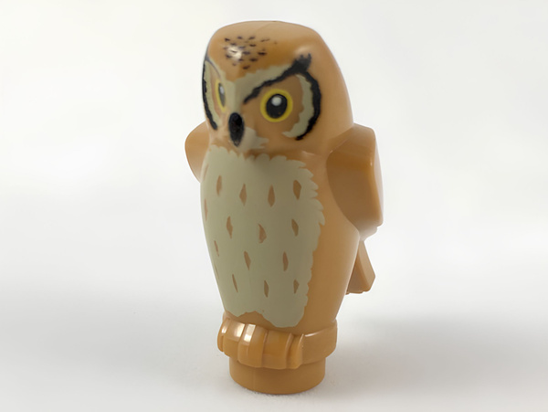 Сова Lego Owl, Angular Features with Black Beak and Forehead Spots ...