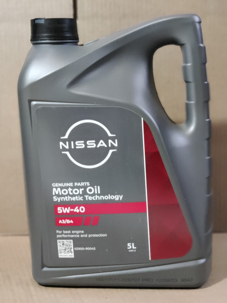 Масло моторное Nissan 5W-40 Синтетическое - купить в интернет-магазине ...